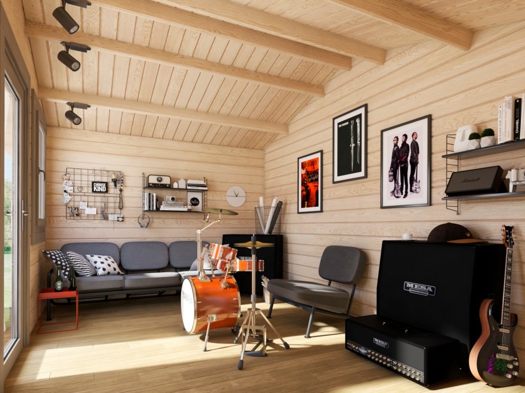 Log Cabin For Music Studio Room | Choice of Size, Layout & Optional Extras